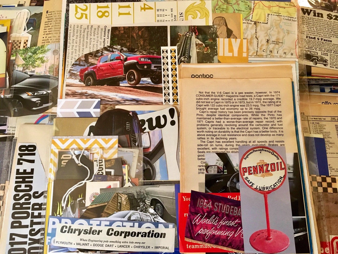 Vintage & Modern Mix 90+ Piece Automobile Car Vehicle Themed Junk ...