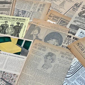 Vintage Newspaper & Sears Catalog Ephemera Pack: 1920s-1950s Collage - Etsy