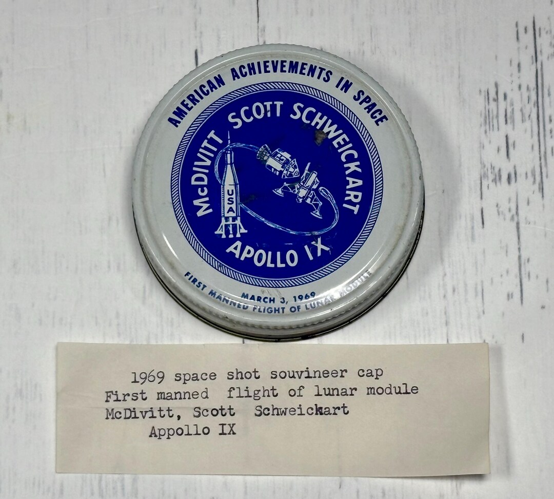 Vintage Apollo IX Jar Top: NASA Space Exploration Collectible - Etsy