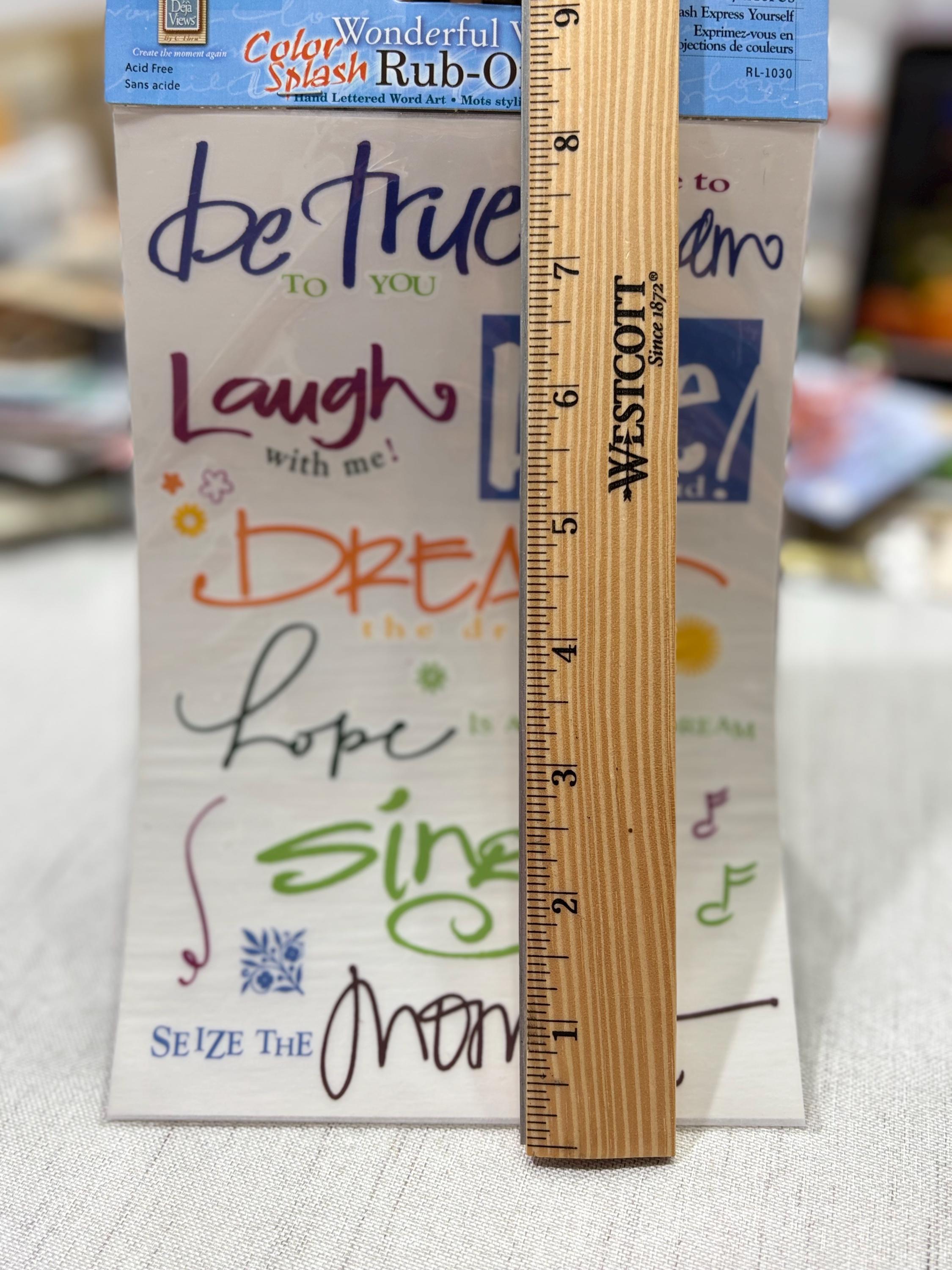 Wonderful Words Color Splash Rub-ons – Inspirational Quotes & Hand ...