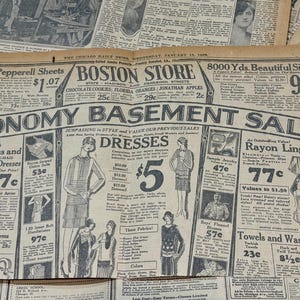 Vintage Newspaper & Sears Catalog Ephemera Pack: 1920s-1950s Collage - Etsy