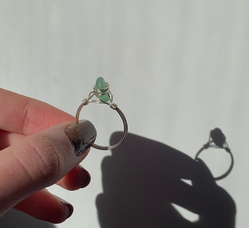 Sage Crystal Ring - Etsy