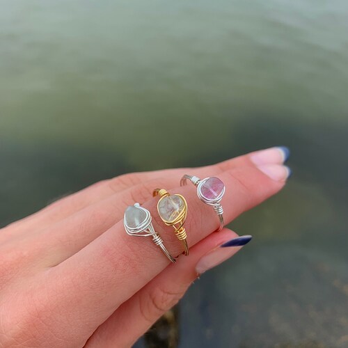 Sage Crystal Ring - Etsy