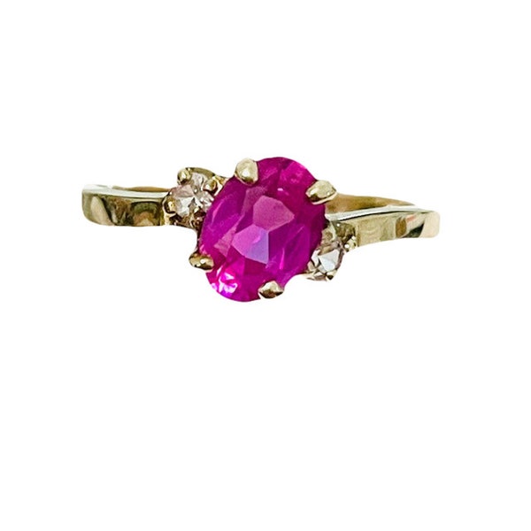 Ring With Pink Stone - Etsy