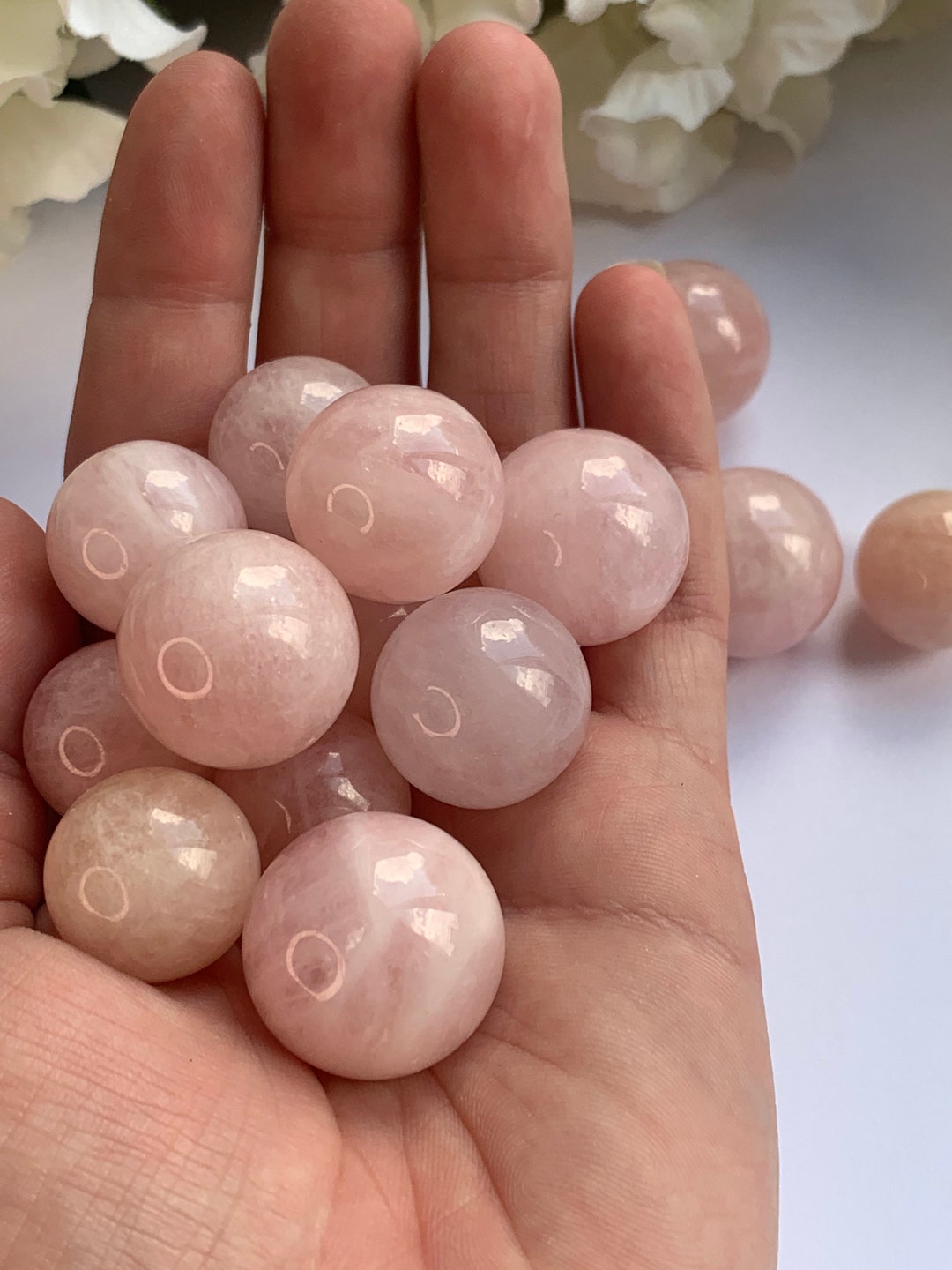 Morganite Spheres, Mini Spheres - Etsy