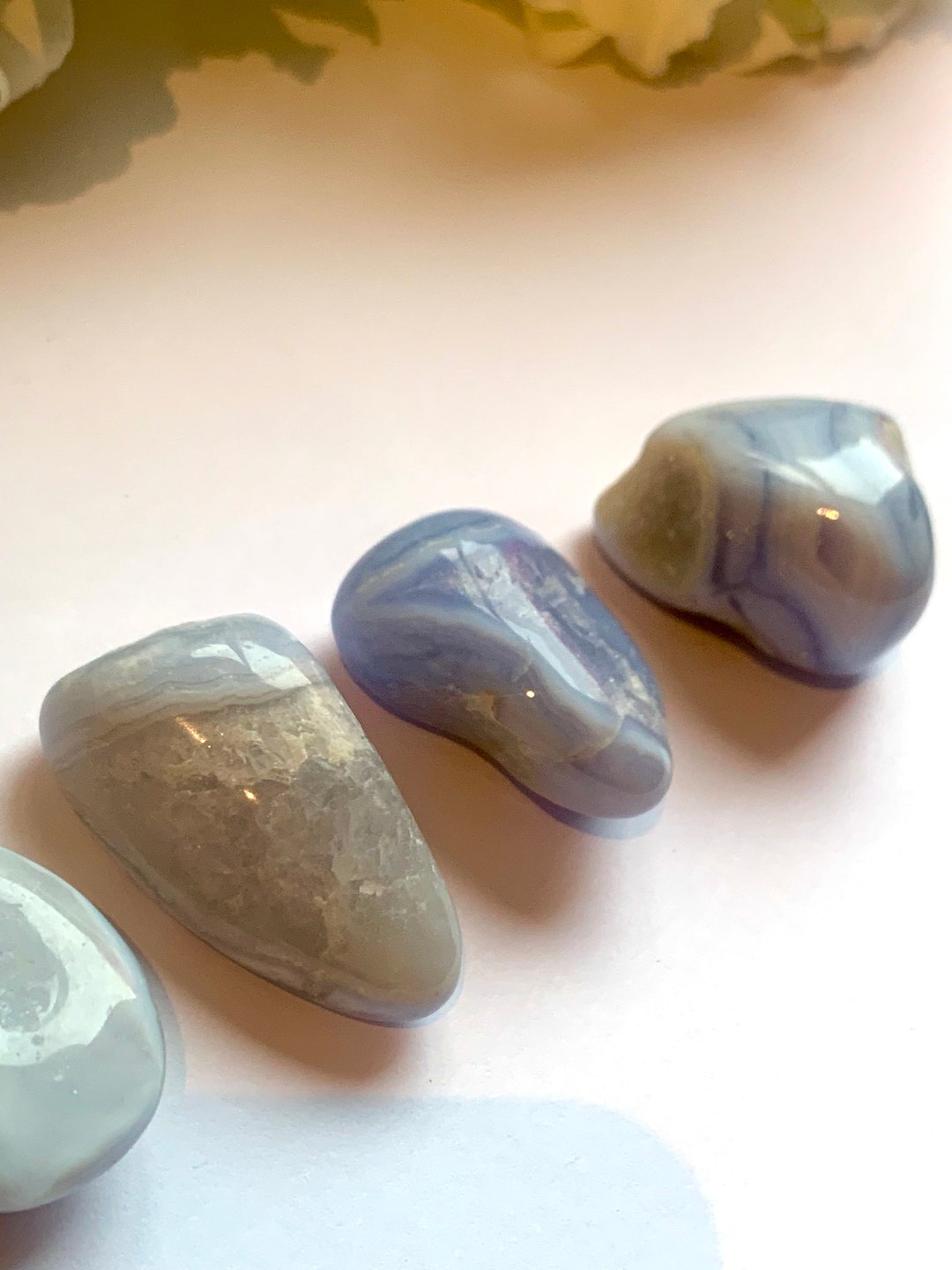 Large Blue Lace Agate Tumblestone - Etsy UK