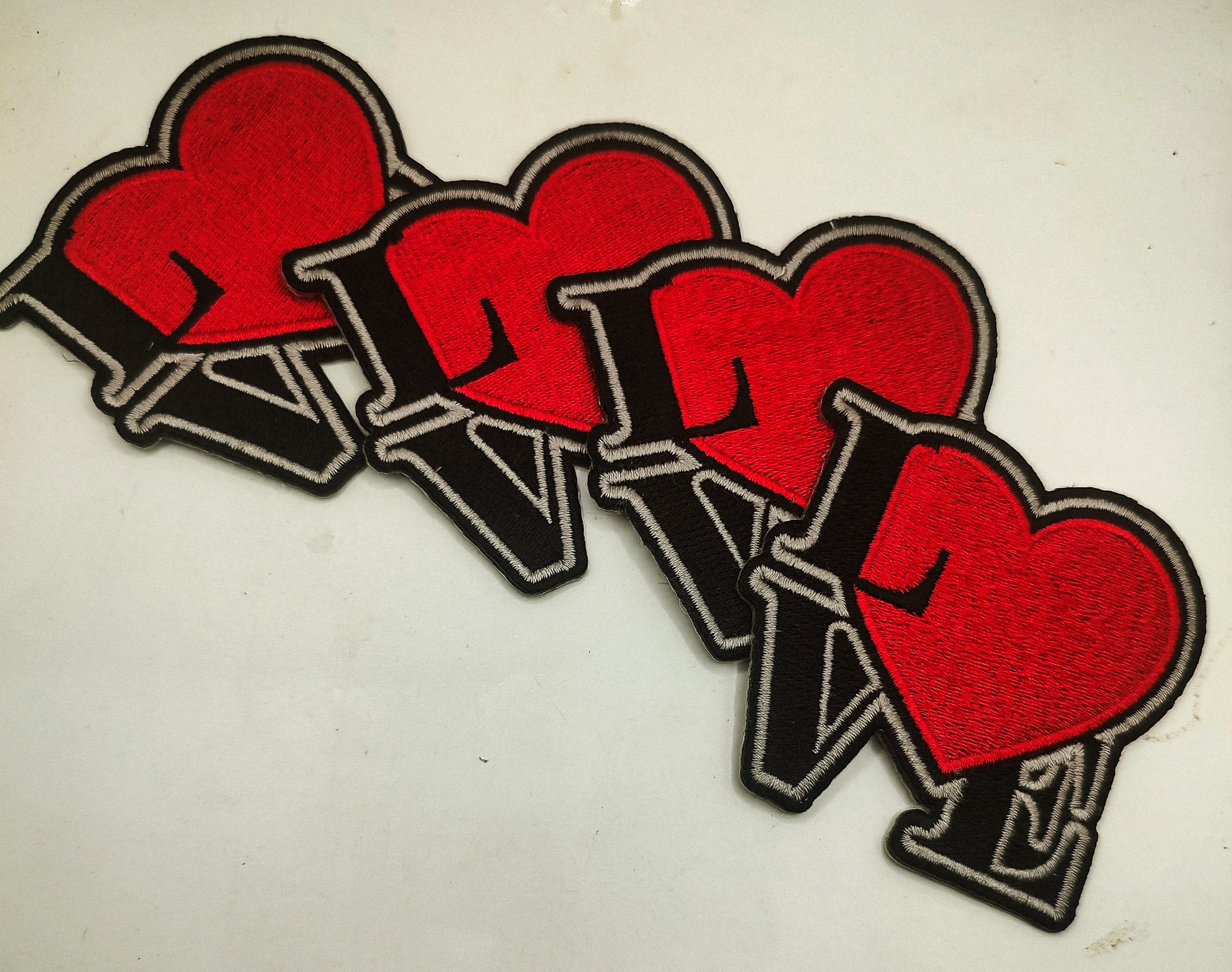 Love Applique Patch Heart Patch Valentine's Day Patch Iron on Love ...