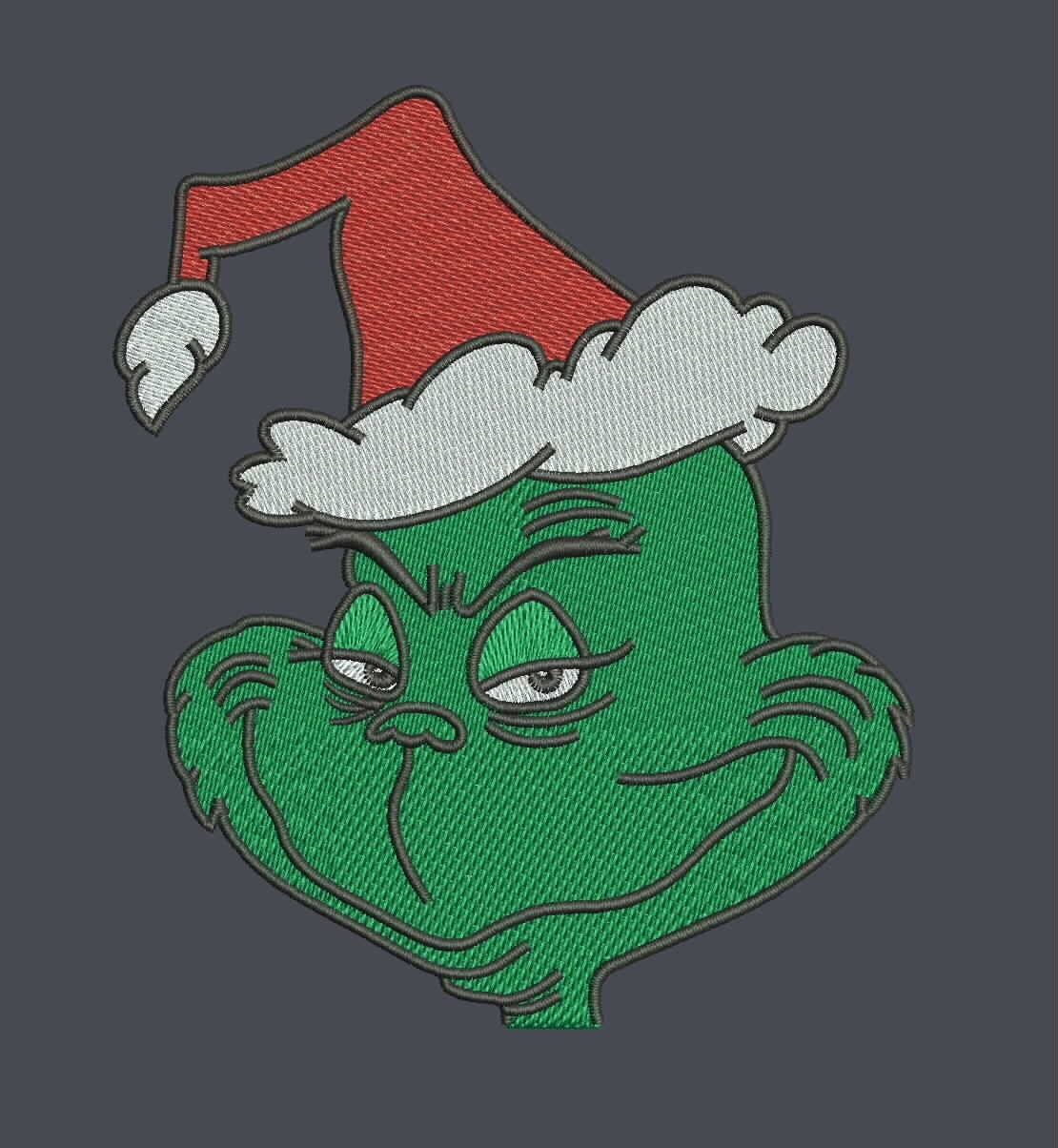 Grinch Face Machine Embroidery Design, Instant Download - Etsy