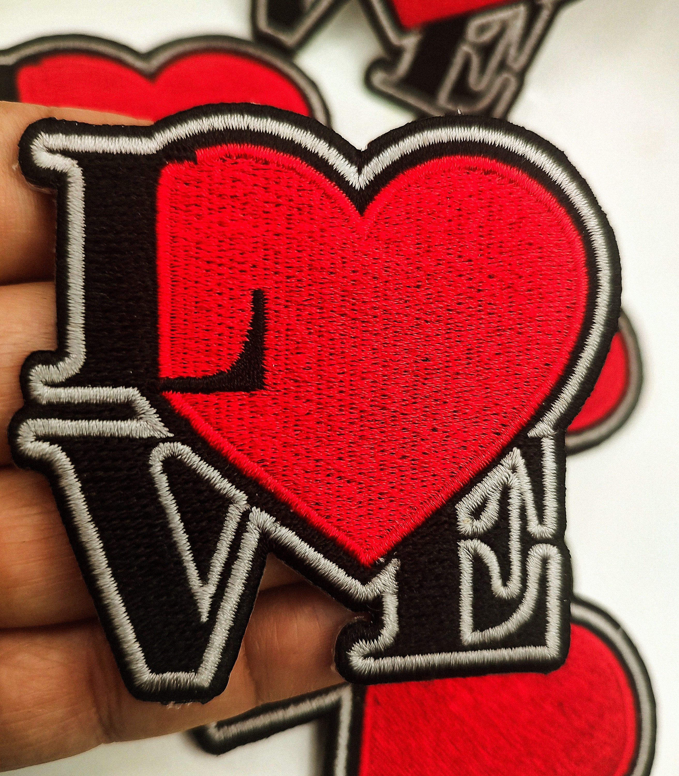 Love Applique Patch Heart Patch Valentine's Day Patch Iron on Love ...