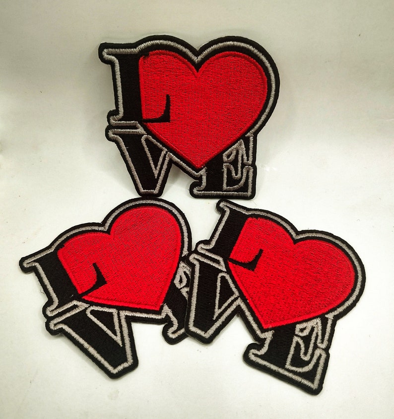 Love Applique Patch Heart Patch Valentine's Day Patch Iron on Love ...