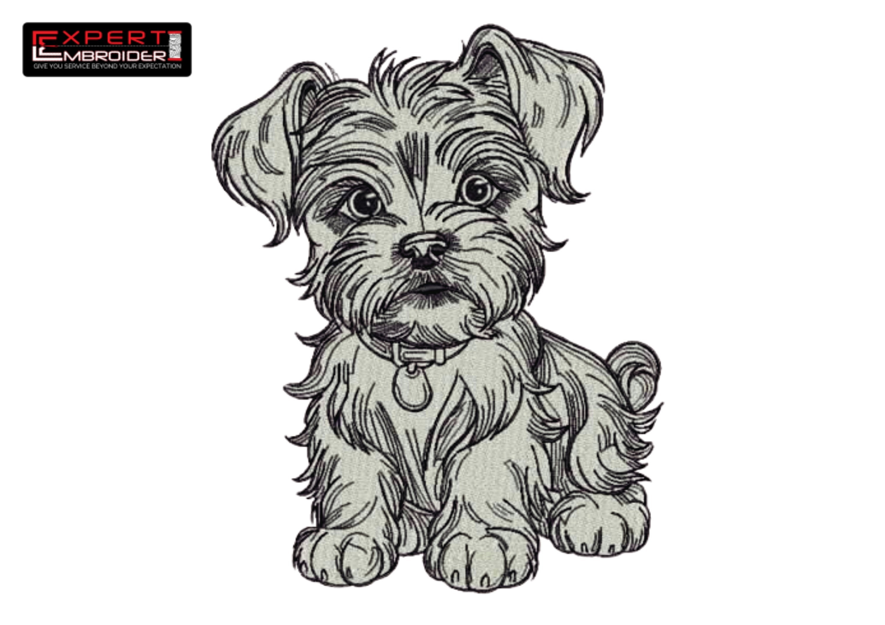 Yorkshire Terrier Dog Embroidery Designs Machine Embroidery Digital ...