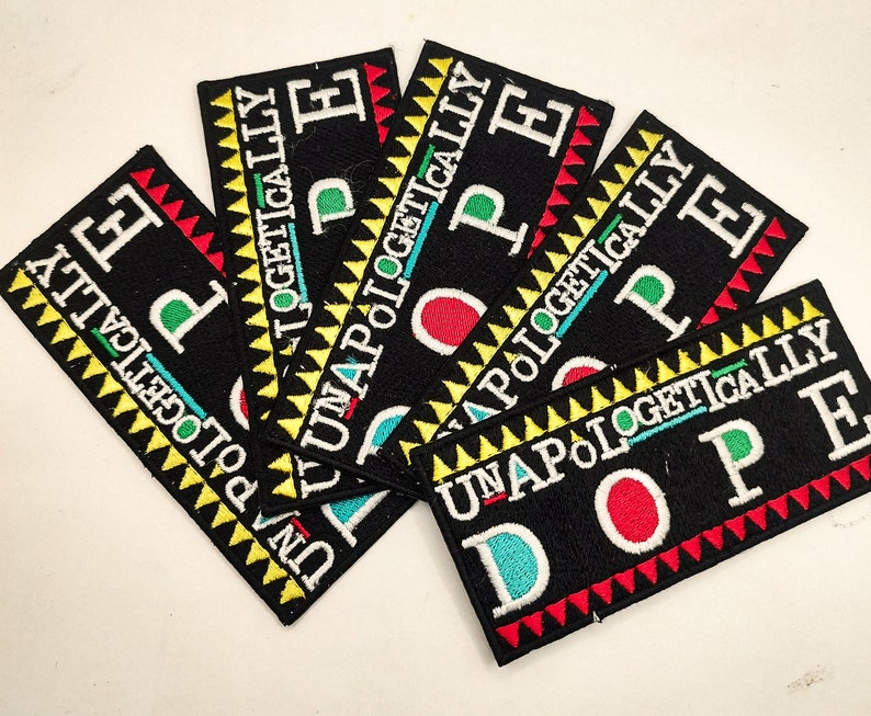 Unapologetically Dope Black, Patches, DIY, Embroidered, Patch, Sew ...