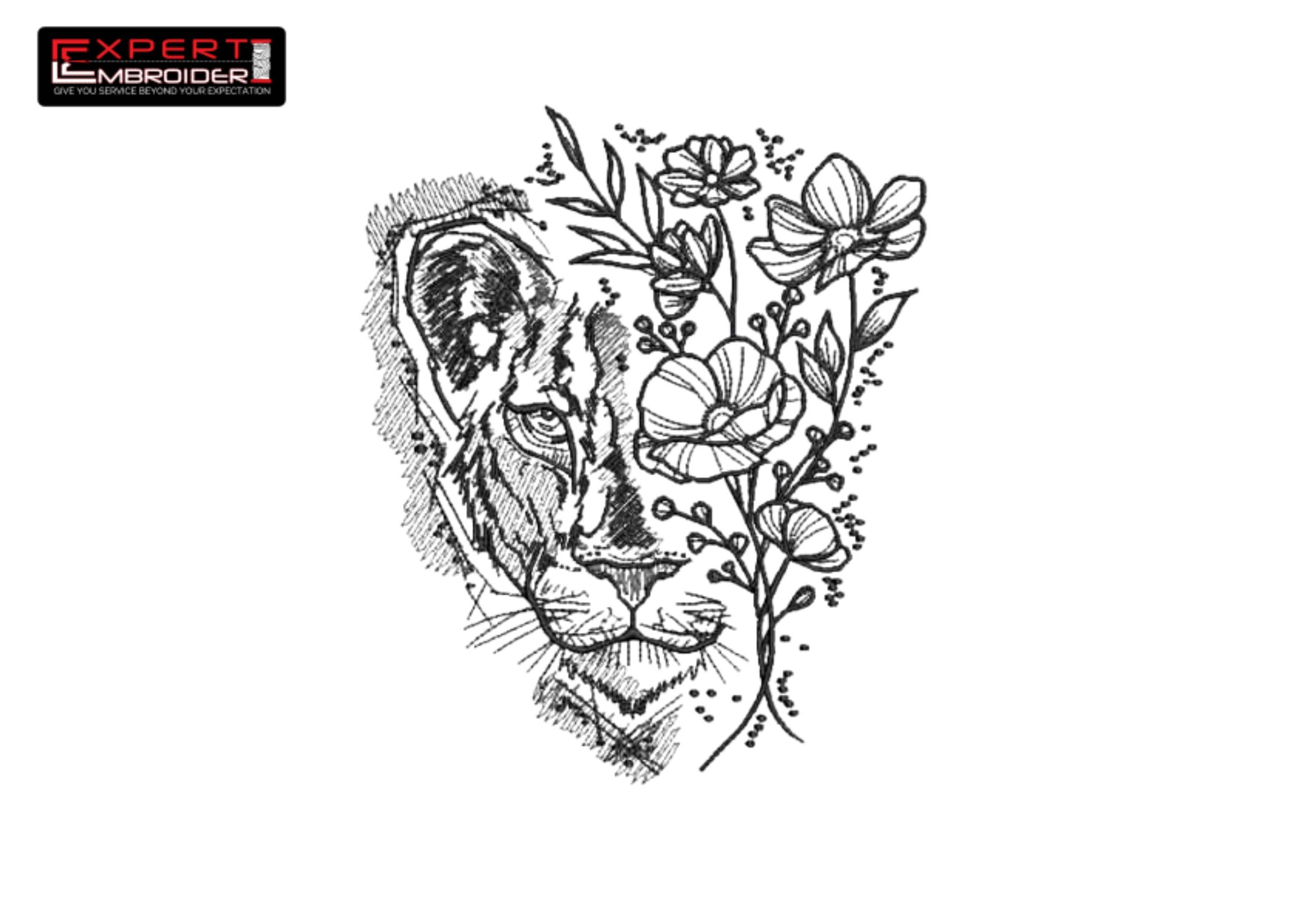 Lion Embroidery Design Lion Head Dst File Lion Pes File - Etsy