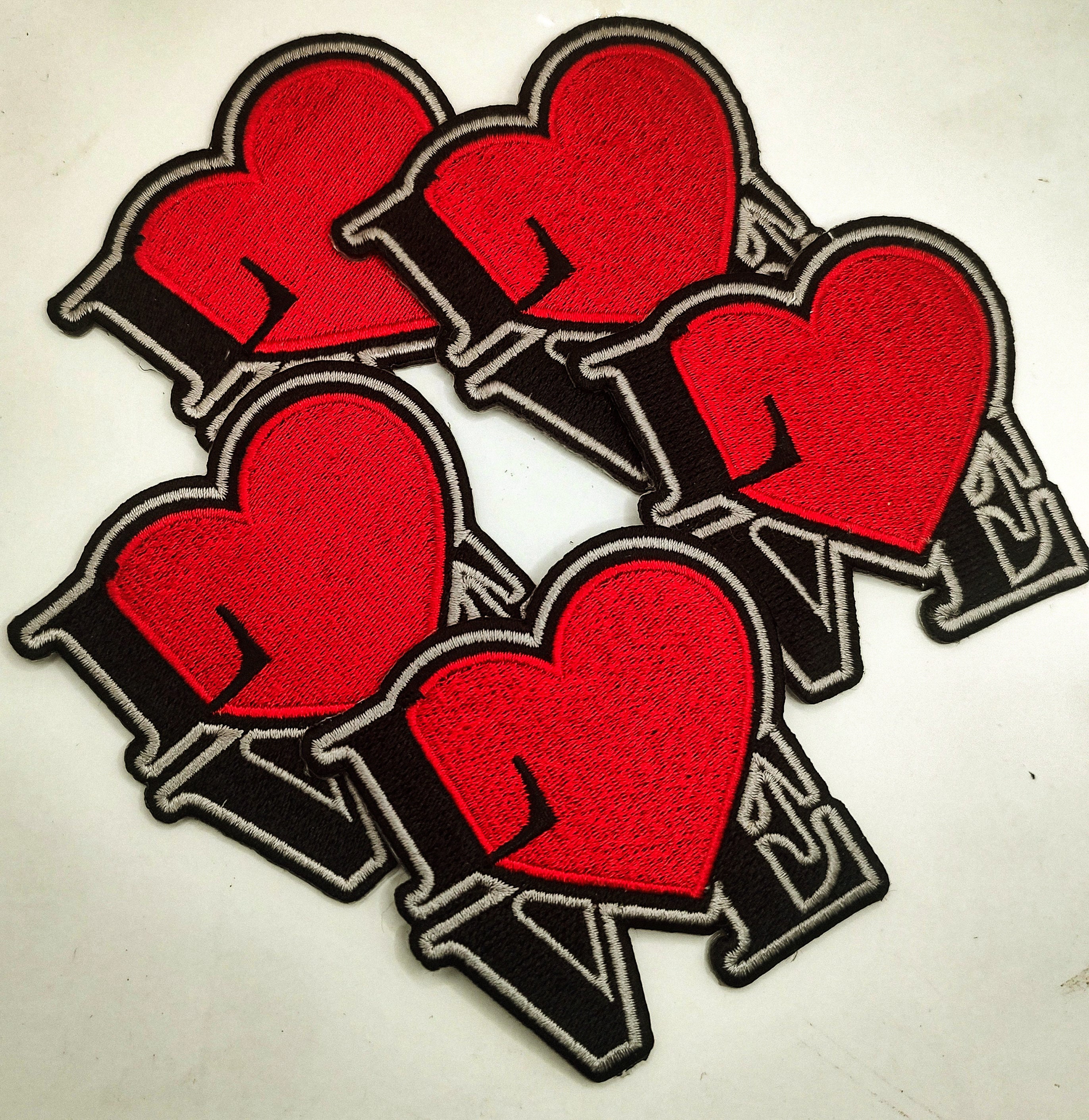Love Applique Patch Heart Patch Valentine's Day Patch Iron on Love ...
