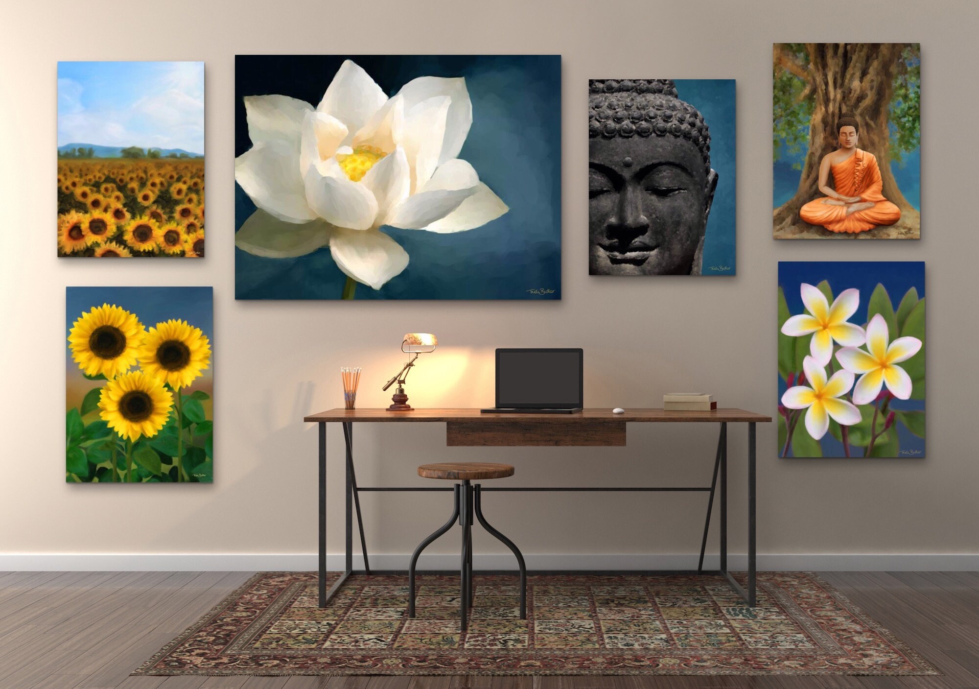 Stunning Painting of Frangipani Flowers White & Yellow Flower | Etsy