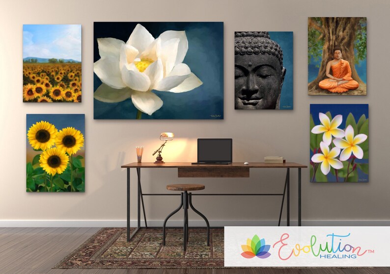 Buddha Under the Bodhi Tree Painting, Beautiful Buddha Print, Printable ...