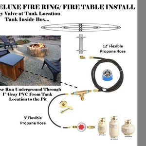 CK+ Universal Propane Complete Deluxe DIY Fire Pit Kit - Includes ...