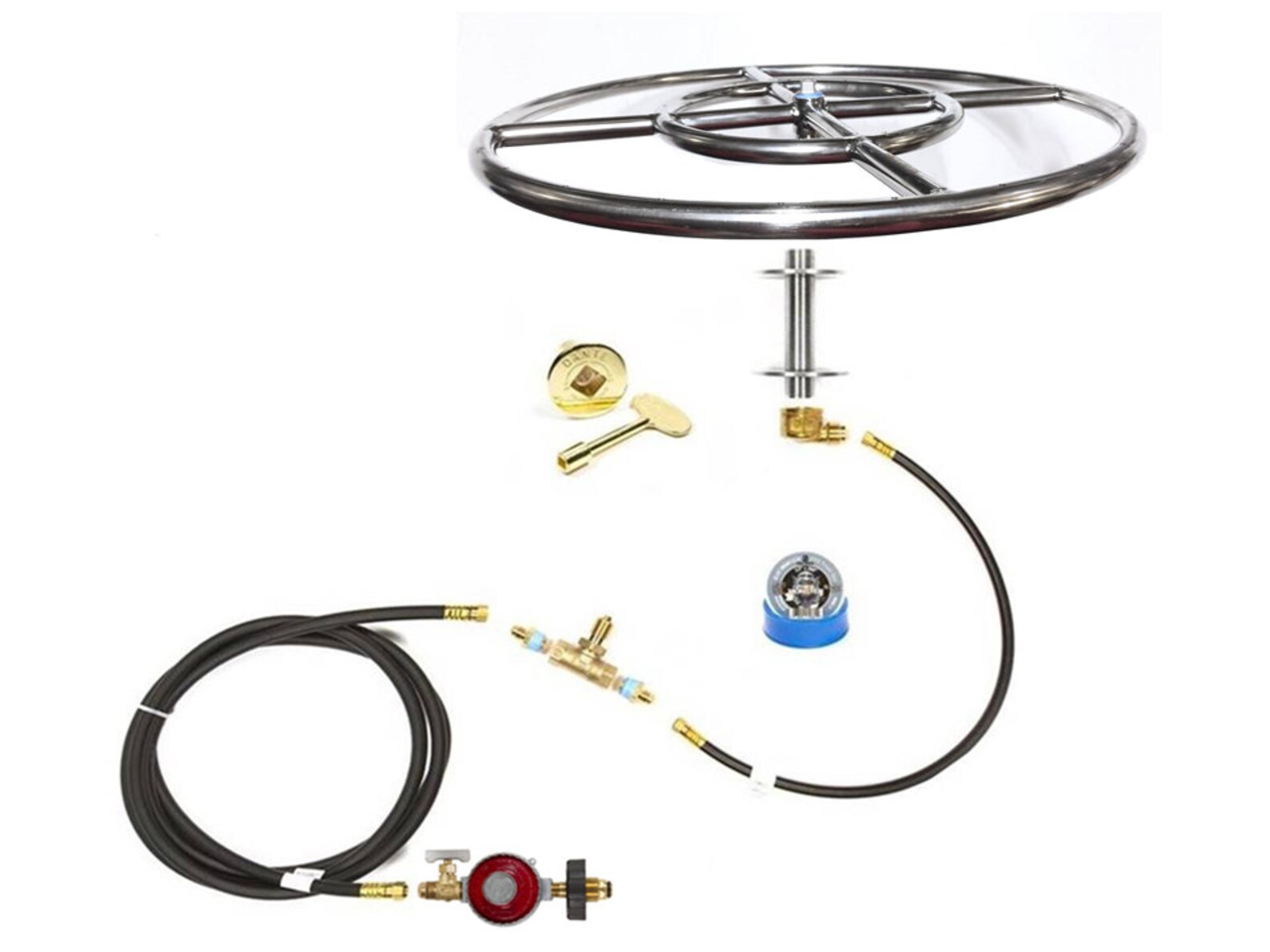 CK+ Universal Propane Complete Deluxe DIY Fire Pit Kit - Includes ...