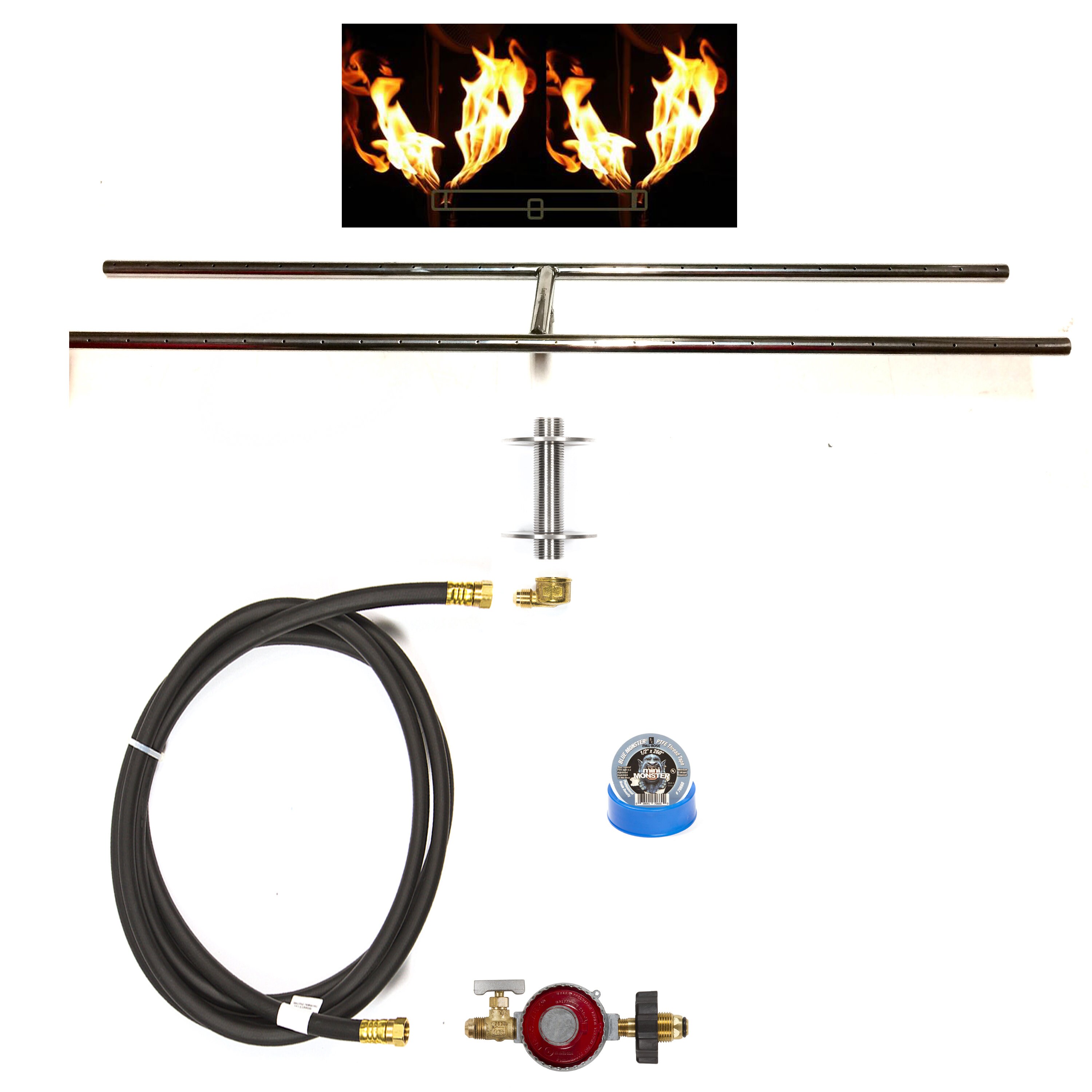 CK Universal Propane Complete BASIC Fire Pit Kit and Choice of Gas ...