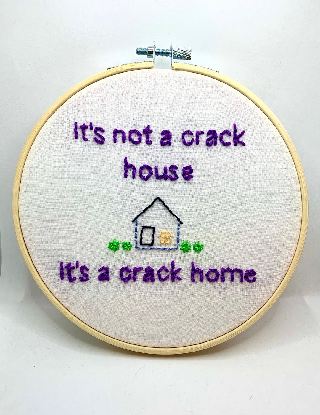 Snarky 'crack Home' Embroidery Pattern, Funny Home Decor (PDF Digital ...