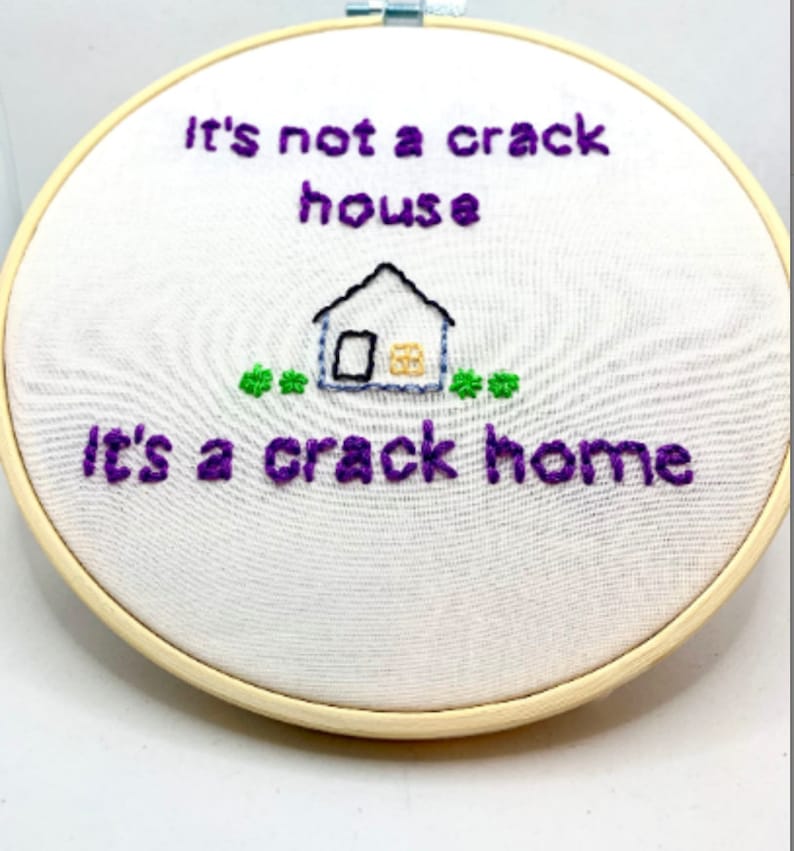 Snarky 'crack Home' Embroidery Pattern, Funny Home Decor (PDF Digital ...