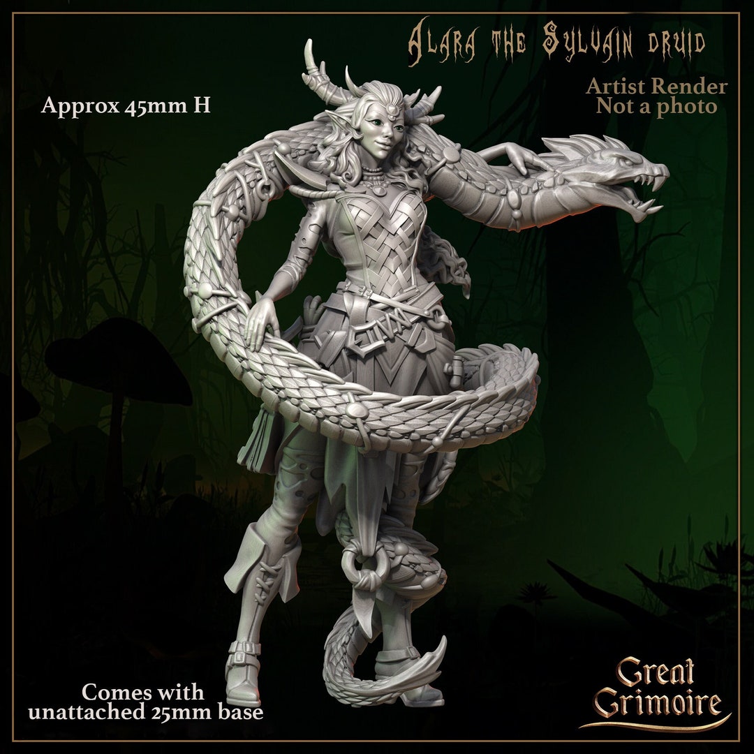 Alara, the Sylvain Druid Song of the Forest Great Grimoire Dungeons and ...