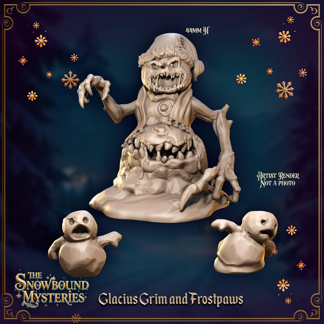 Glacius Grim and Frost Paws Horror Evil Snowman Dark Winter Dungeons ...
