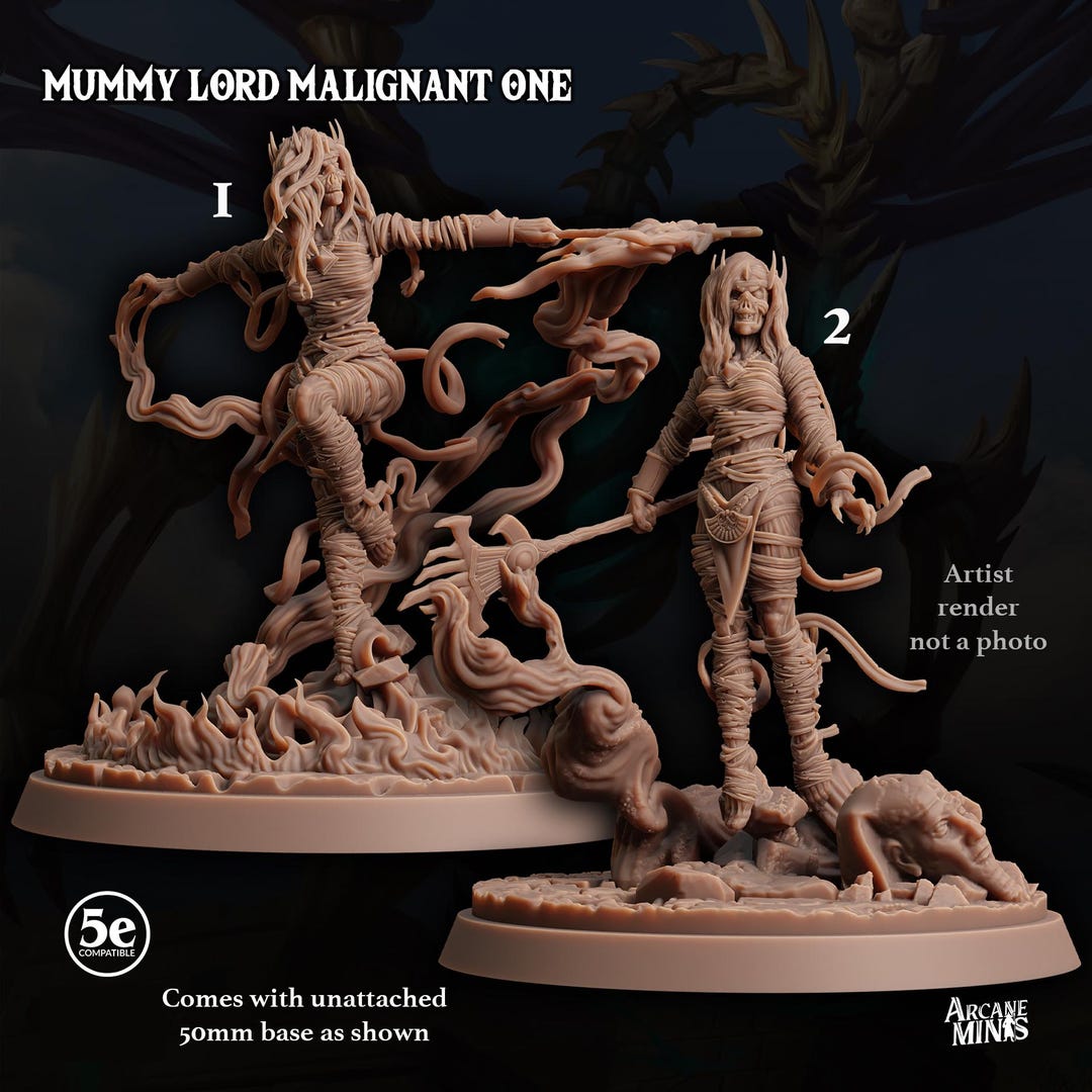 Mummy Lord the Malignant One Tomb of Extinction Arcane Minis Dungeons ...