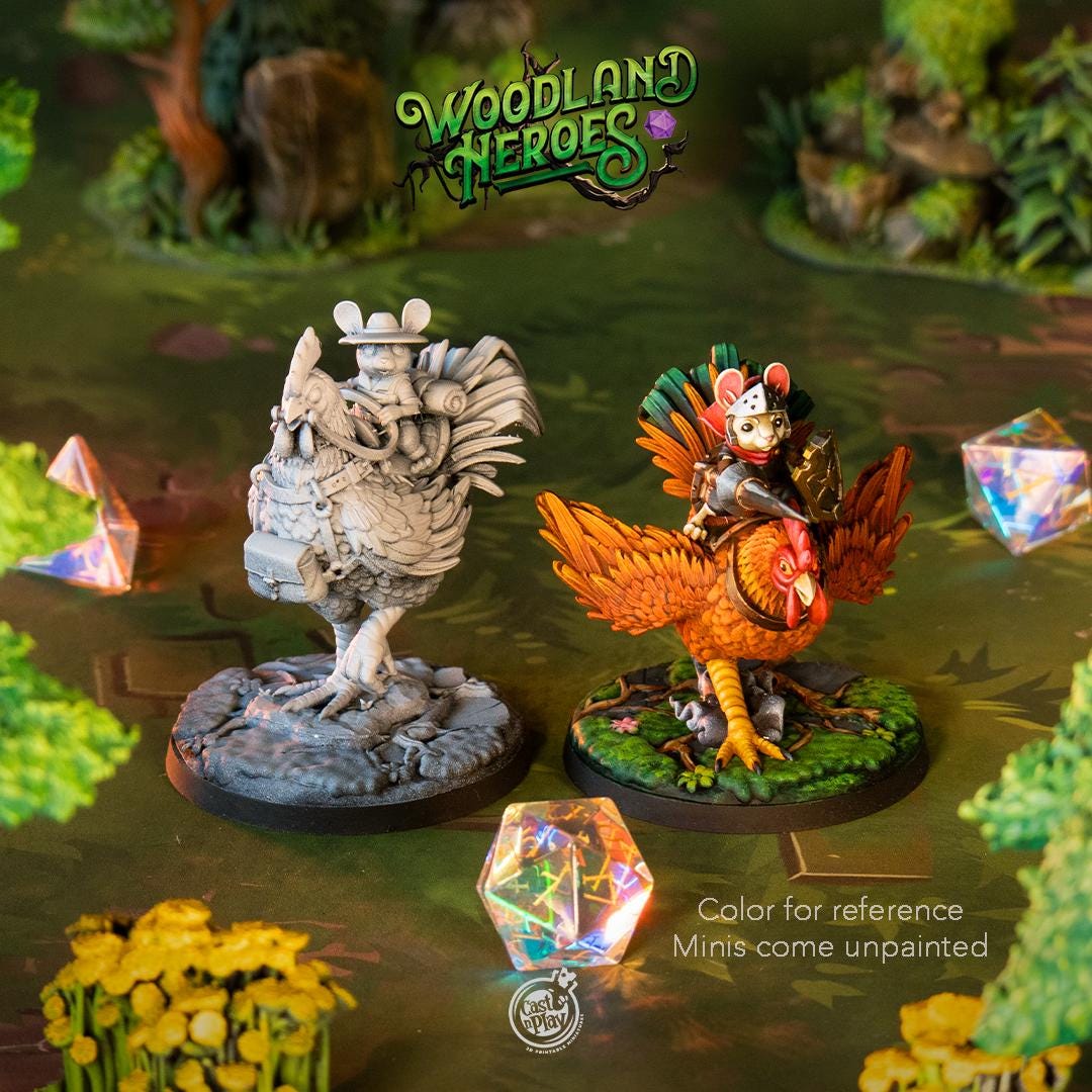 Rooster Riders | Mice Riding Rooster | Woodland Heroes | Animal Minis ...