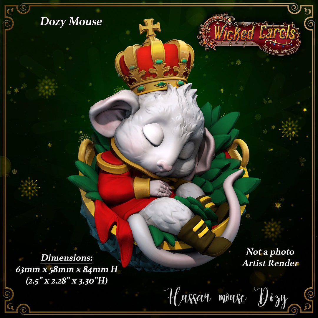 Hussar Mouse Dozy Holiday Mouse Display Piece Great for Painting ...