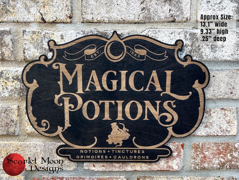 Magical Potions Shop Sign | Witches Shop | Tinctures and Spells ...
