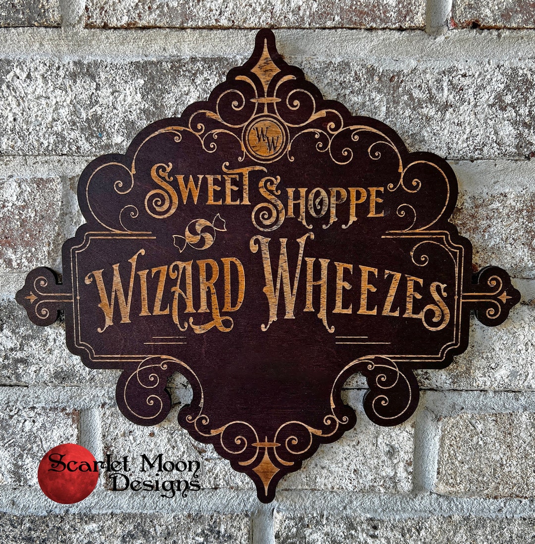 Wizard Sweet Shop Sign | Candy Store Sign | 11.5" W X 10.75" L X .25" D ...