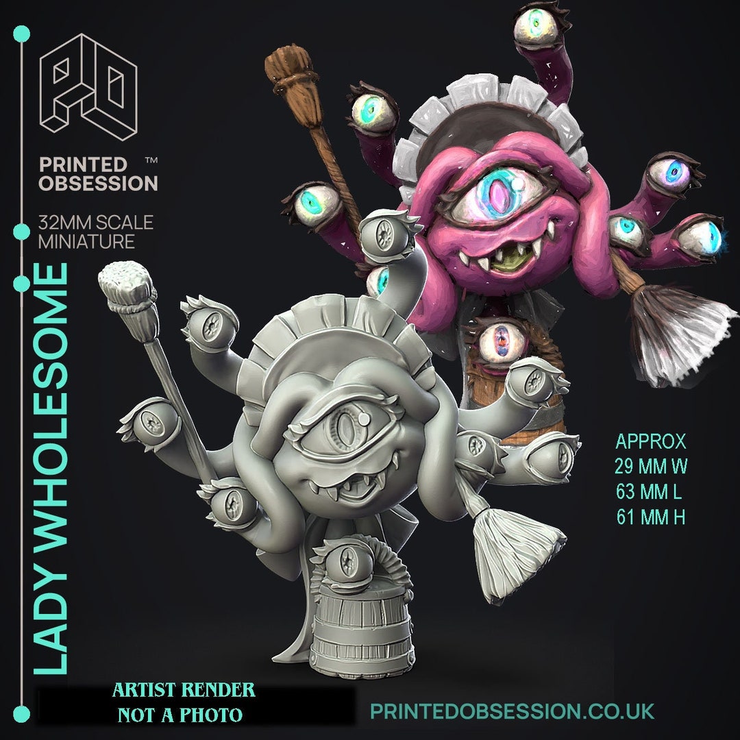 Lady Wholesome Beholder Maid Dungeon Cleaning Inc Printed Obsession D&D ...