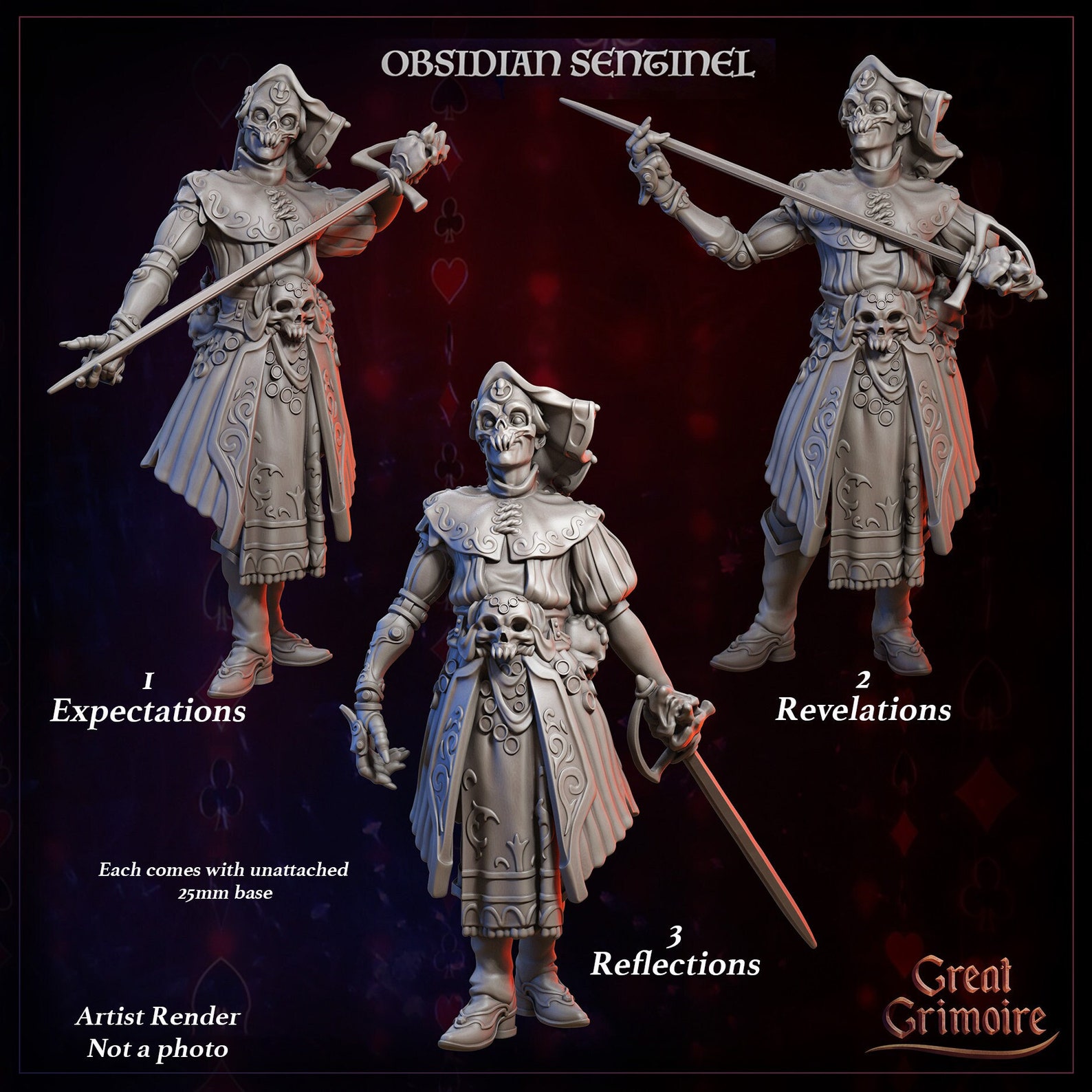 Obsidian Sentinels Macabre Masquerade Great Grimoire Dungeons and ...