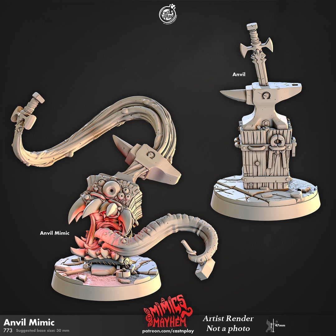 Anvil Monster Mimic Set of 2 Mimics Mayhem Cast N Play Dungeons and ...