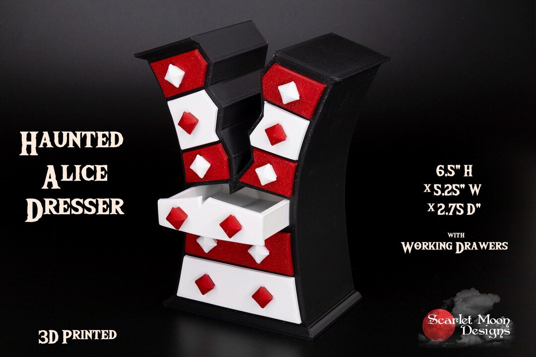 Haunted Dresser Chest | Working Drawers | 3D Printed | 6.5" H X 5.25" W ...