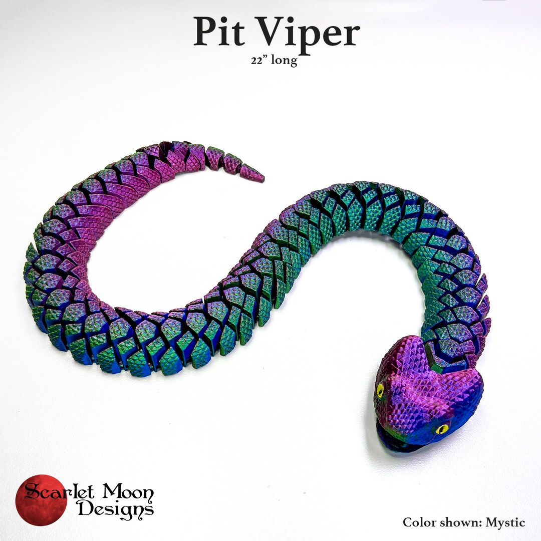 Pit Viper | 22" Long | 3D Printed | Stlflix | Articulated | Flexible ...