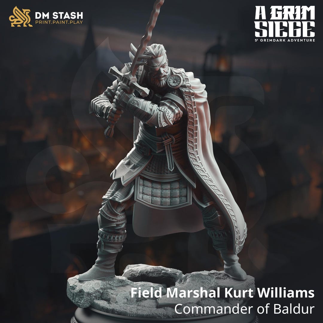 Grizzled Veteran Commander | Field Marshal Kurt Williams | Grim Seige ...