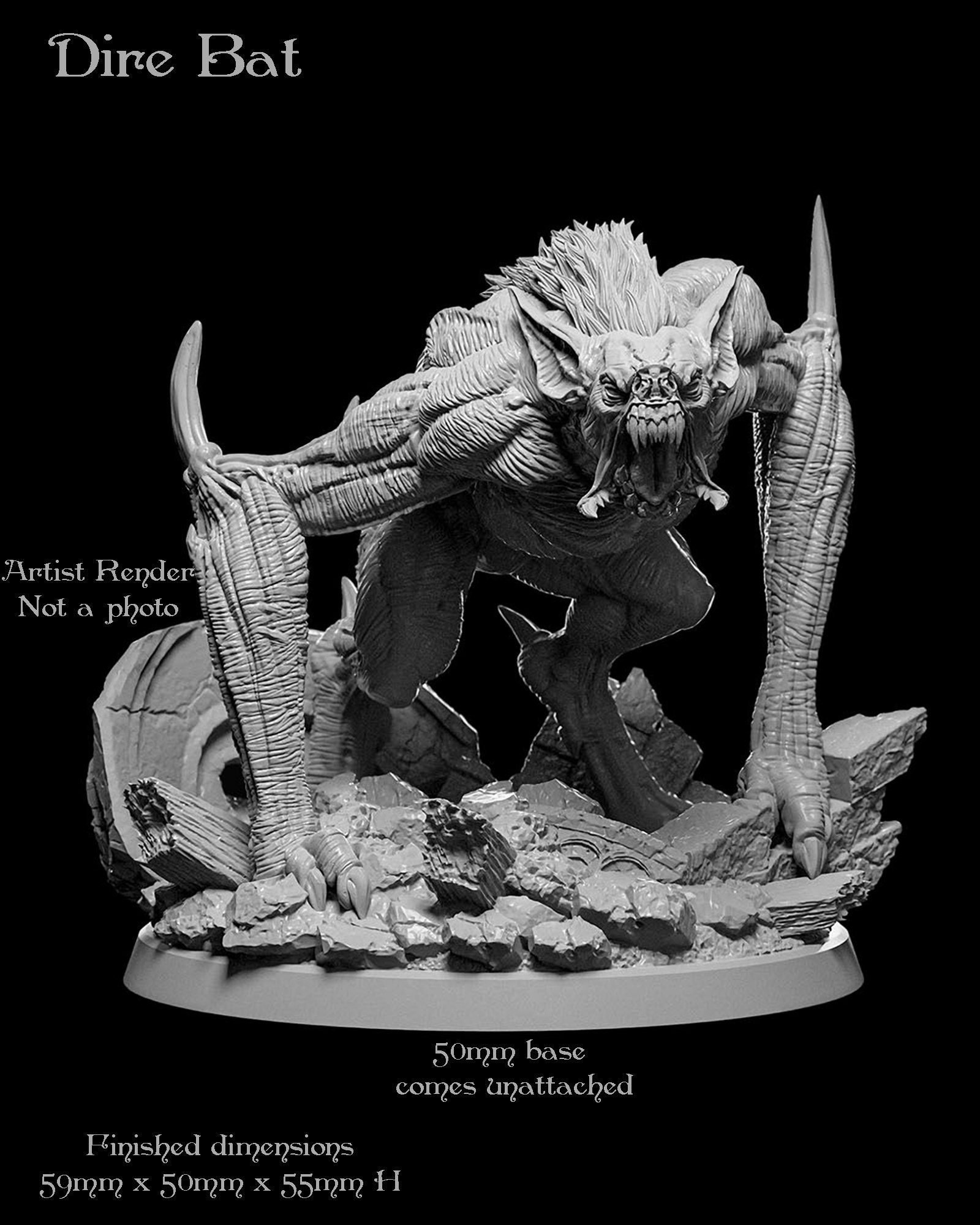 Dire Bat Montblanc Escapade Battle Bat Stlflix and Collective Studio ...