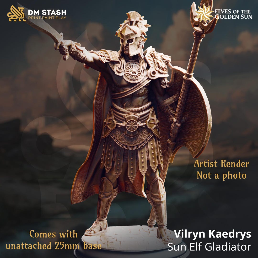 Sun Elf Gladiator - Vilryn Kaedrys | Elves of the Golden Sun | DM Stash ...