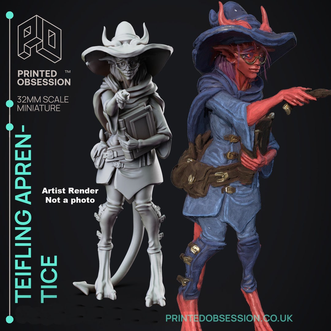 Larissa Tiefling Apprentice NPC Foundlings Printed Obsession D&D and Other Tabletop Gaming ...