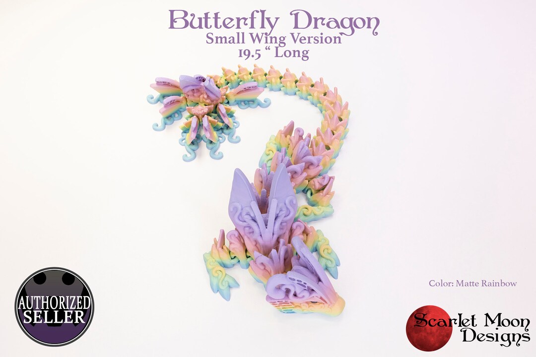Butterfly Dragon | Small Wing | 19.5" Long | 3D Printed | Cinderwing ...