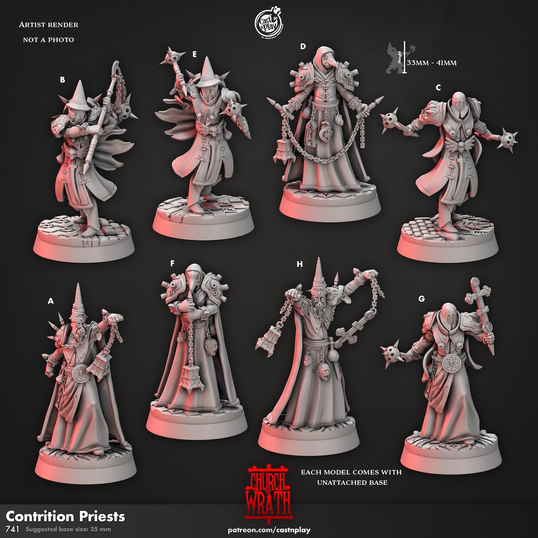 Contrition Priests | Evil Priests | Church of Wrath | Cast N Play ...