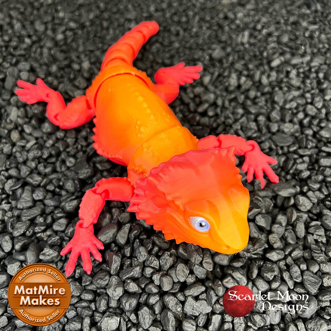 Bearded Dragon Flexi 3D Printed Mat Mire Makes Articulated flexible ...
