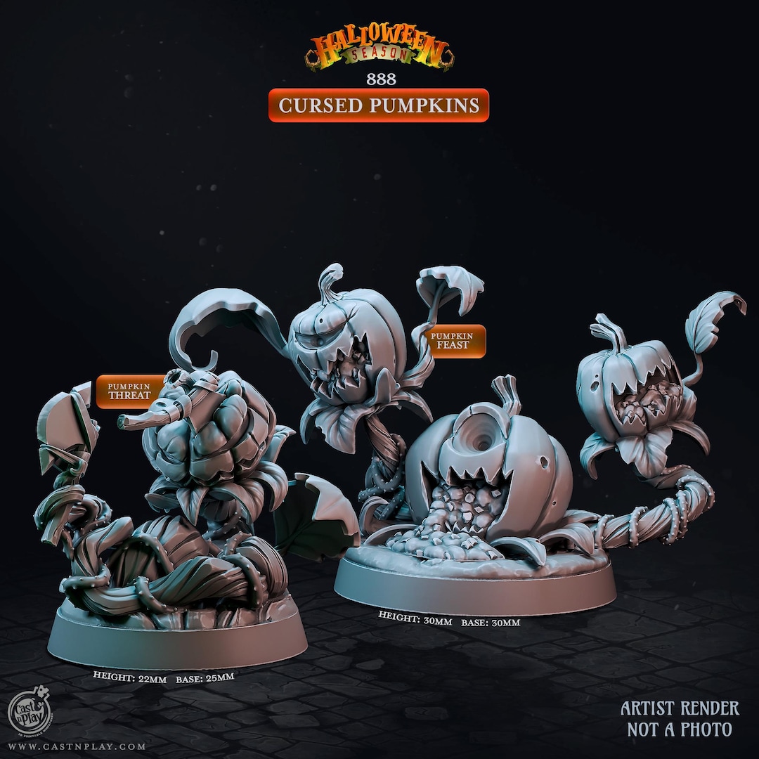 Cursed Pumpkins Evil Pumpkin Halloween RPG Dungeons and Dragons Spooky ...