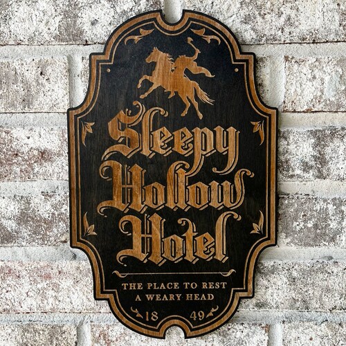 Sleepy Hollow Inn Hotel Sign Headless Horseman 13 X - Etsy