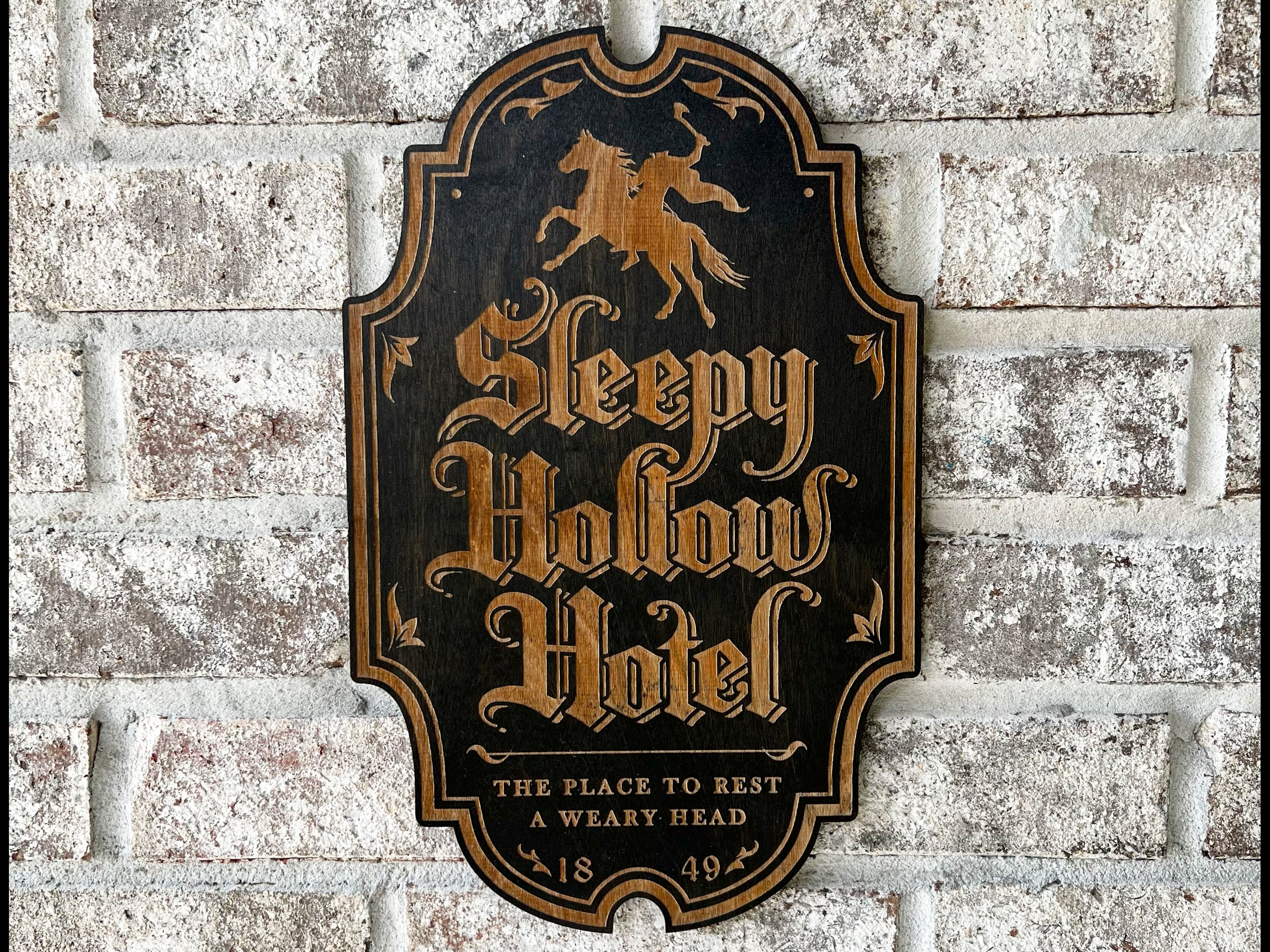 Sleepy Hollow Inn Hotel Sign Headless Horseman 13 X - Etsy