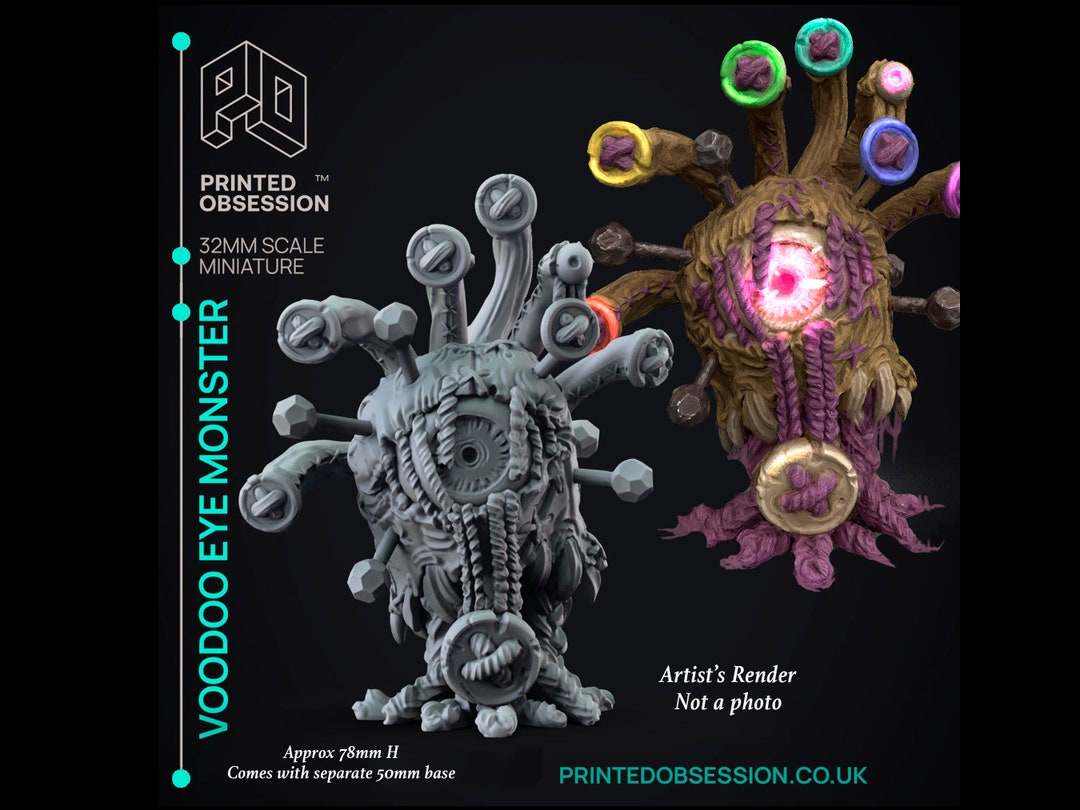 Beholder Voodoo Eye Monster Puppet Masters Apprentice Voodoo Circus Printed Obsession Dnd and ...