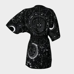Black Celestial Kimono Robe Celestial Robe Celestial Kimono Zodiac ...
