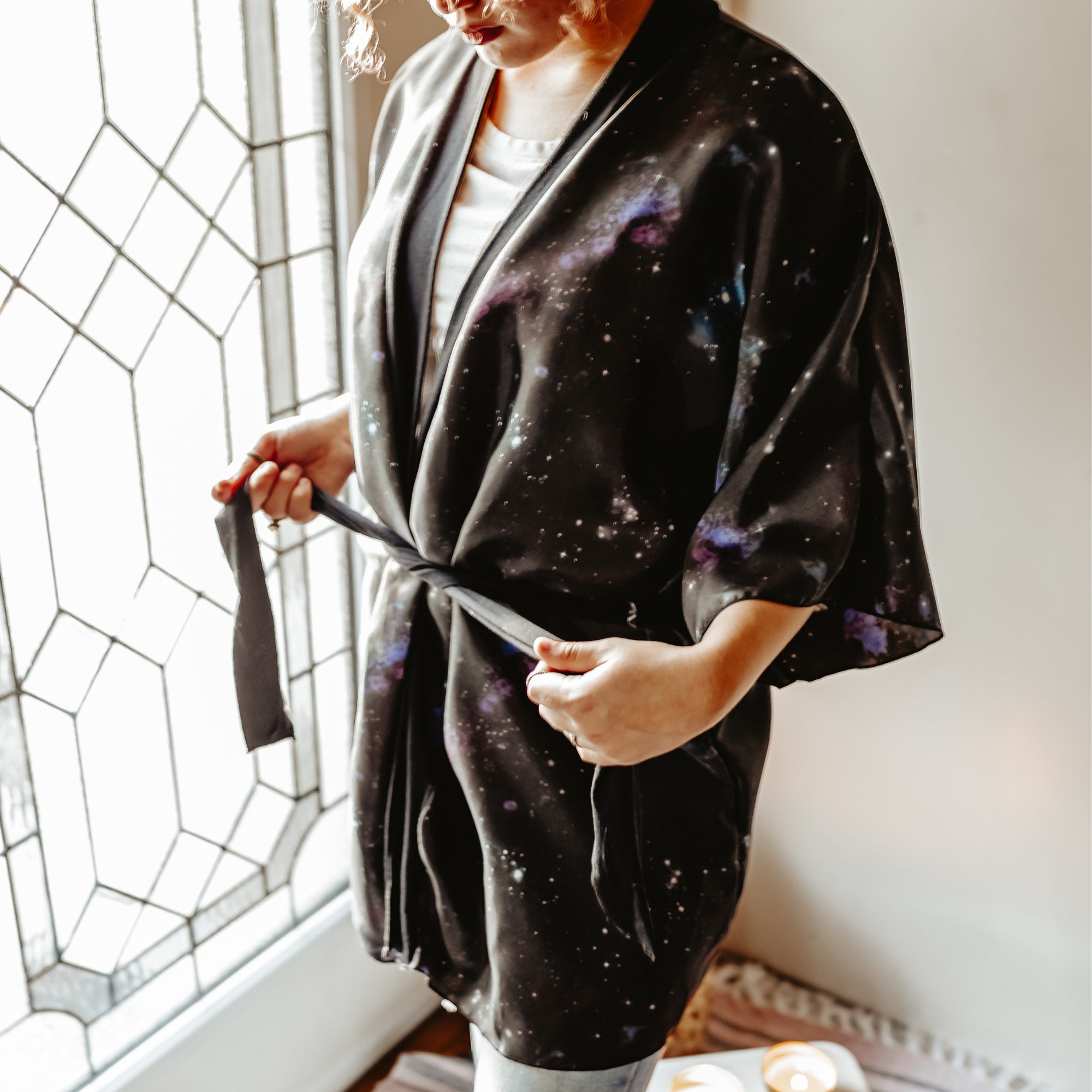 Purple Galaxy Kimono Moon Kimono Galaxy Kimono Galaxy | Etsy